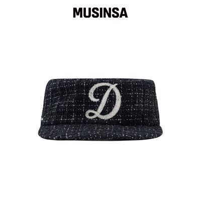 DEF PILLBOX CAP 粗花呢黑色韩国官网直邮进口MUSINSA