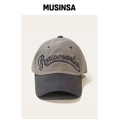 RAWMANTICS 复古奶油风格棒球帽炭灰色韩国官网直邮进口MUSINSA