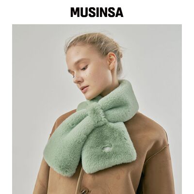 MOLLIOLLI MOLYLING 毛绒围巾 [薄荷色] MUSINSA韩国官网直邮进口