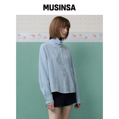 MURMURE LUMENE 高领麂皮氛围衬衫_Lumene Shirt韩国官网直邮进口