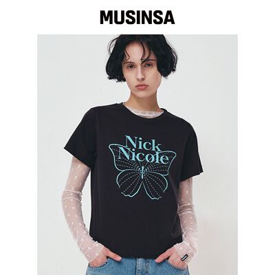 NICK&NICOLE BUTTERFLY NICOLE LABEL 修身上衣_韩国官网直邮进口