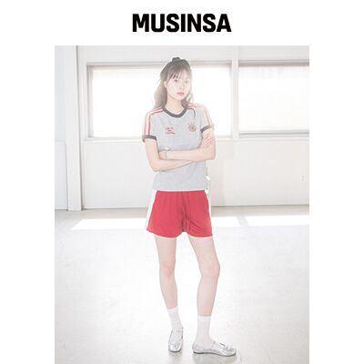 HAVISM 拼色 W LLF 短袖T恤（灰色）韩国官网直邮进口MUSINSA