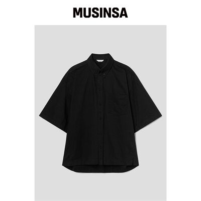 THE APERTURE Over Cotton Shirt 黑色 (TA6265A韩国官网直邮进口