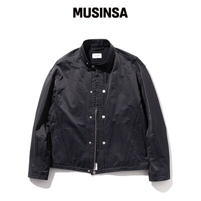 MASSNOUN 拉链网眼反转夹克 MFTJK003-BK MUSINS韩国官网直邮进口