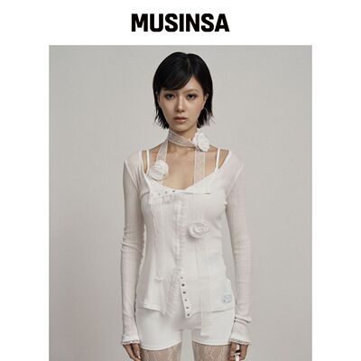 ILLIO 白色蕾丝边开衫 MUSINSA韩国官网直邮进口