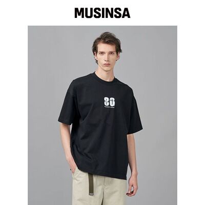 COMSPACE1980 扩展80 T恤_黑色韩国官网直邮进口MUSINSA