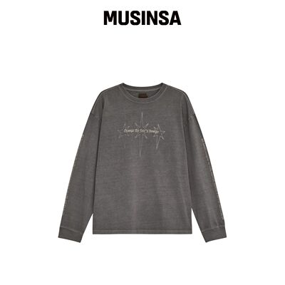 DEFGARMENTS LIGHTNING 长袖衫 [紫灰色] MUSINS韩国官网直邮进口