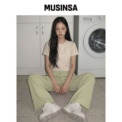 320SHOWROOM 日常必备背标T恤（黄色） MUSINSA韩国直邮官方正品