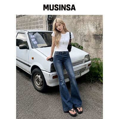 MILLIONCOR 7160 猫刷 slim 深蓝靴子牛仔裤 MUS韩国官网直邮进口
