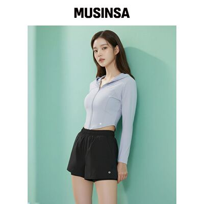 SKULLPIG SWL25005-01 两用三分裤黑色legging韩国官网直邮进口