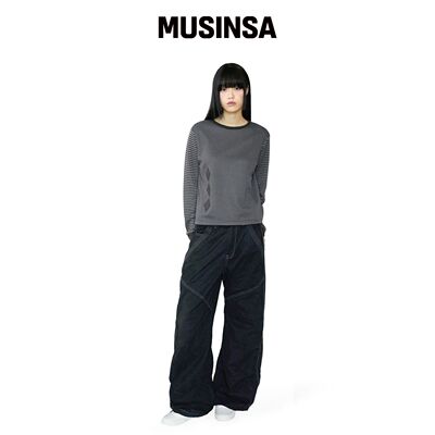 MIMTHEWARDROBE 面板易穿松紧裤_黑色 MUSINSA韩国官网直邮进口