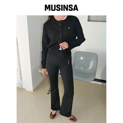 INJIACTIVE 肚腩打底裤靴子黑色 MUSINSA韩国官网直邮进口