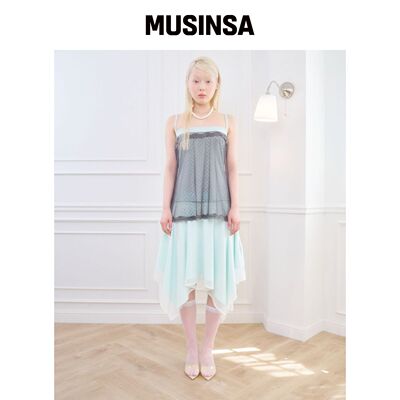 BELLIALEU DEAR 蕾丝上衣 薄荷色 MUSINSA韩国官网直邮进口