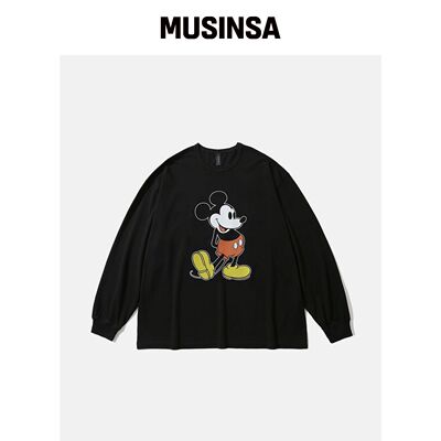 MOIF [SS26] CLASSIC MICKEY L/S TEE (Ｍ) / 黑韩国官网直邮进口