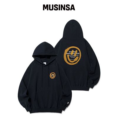 ISTKUNST LOGO&SMILEY 连帽卫衣_NAVY(IK2CFMM40韩国官网直邮进口