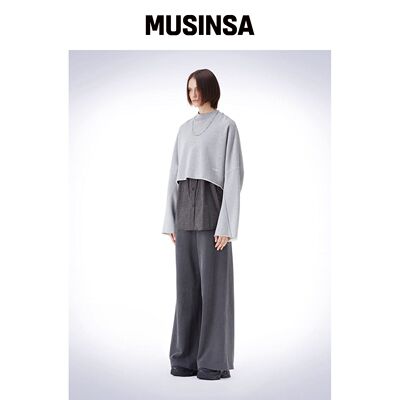 HAUS072C SHIRTS LAYERD OVER FIT T-SHIRT 灰色韩国官网直邮进口