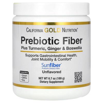 California Gold Nutrition,益生元纤维 + 姜黄提取物，有机姜提6