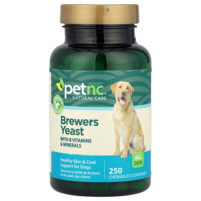petnc NATURAL CARE,酿酒酵母，适合各类狗狗，250 片咀嚼片
