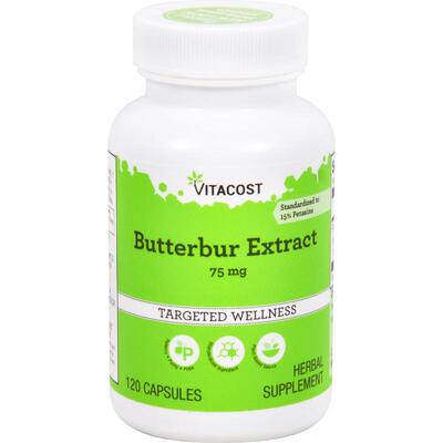 Vitacost,Butterbur Extract - Standardized, 75 mg, 120 Capsul