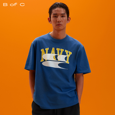 CryingCenter联名bofc 复古NAVY贴布绣短袖TEE