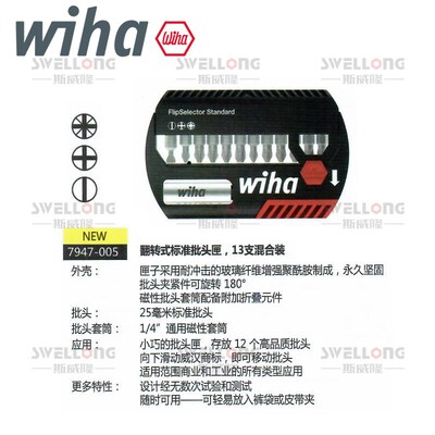 威汉WIHA翻转式批头匣39029/7947-005/39040/39124/39078/39039