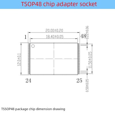 TSOP48封装芯片烧录座测试转接座在板免焊测试延长座 flash下载