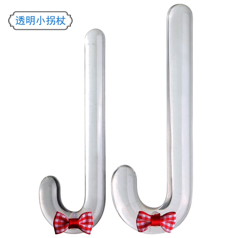 大人玩具玻璃拐仗小尺寸透明拐杖造型玻璃搅拌棒大人玩具光滑冷热