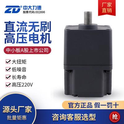 ZD中大力德直流减速电机高压220V无刷齿轮减速机替代交流调速电机