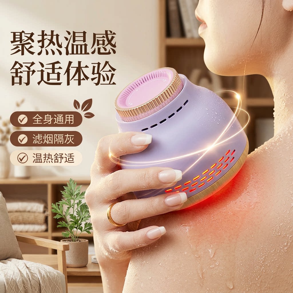 乌坊艾灸罐随身灸多功能无烟家用悬灸熏蒸仪全身通用驱寒艾灸盒