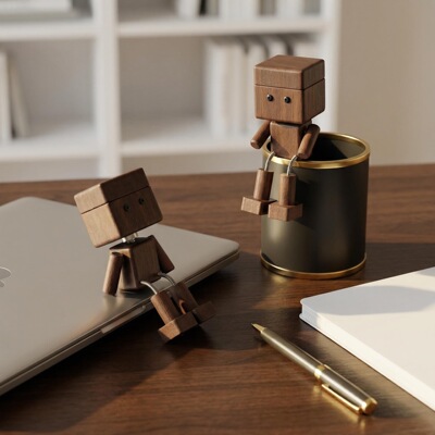 摇腿小木仔wobblylegwoody创意车载香薰摆件可爱抖腿小人送礼JC