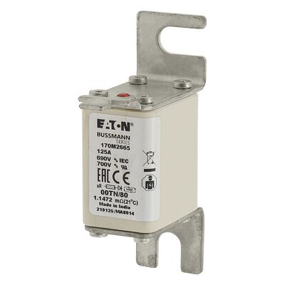 170M2665伊顿巴斯曼熔断器690VAC125A200KA分断力全范围GR熔断器
