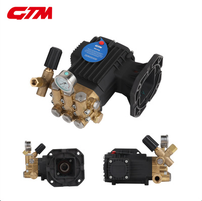 GTM厂家7.5kw高压清洗机洗车机泵头卧式纯铜电机曲轴泵3200psi