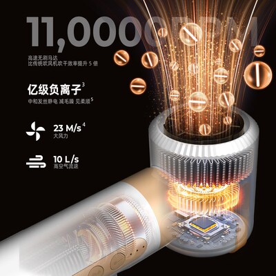 UKLISS优科丝高速吹风机多功能卷发棒卷直两用卷发器直发吹风机