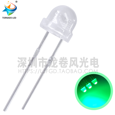 F5草帽雾状白发翠绿 绿灯 4.8mm/5mm磨砂翠绿 纯绿 ledLED灯