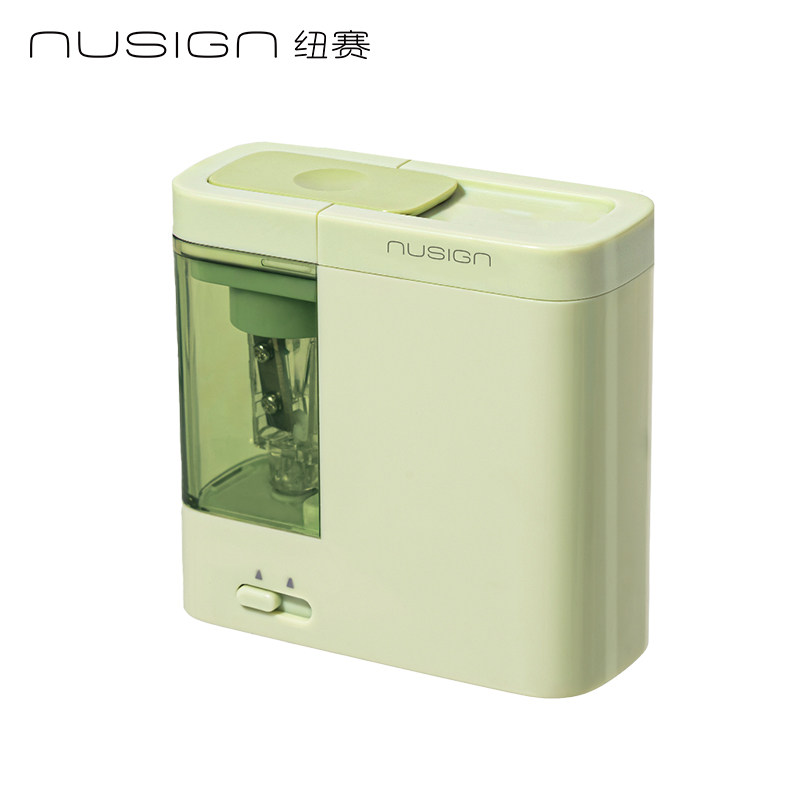 Nusign纽赛电动卷笔刀小学生用自动削笔机省力转笔刀便携式按压铅笔刀幼儿园儿童一年级绞笔刀削笔刀削笔器