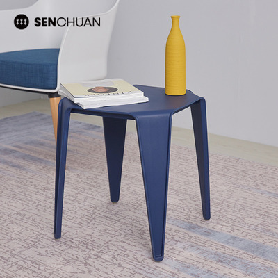 森川 北欧简约客厅边几角几摆件创意阳台茶几多功能茶几 凳子两用