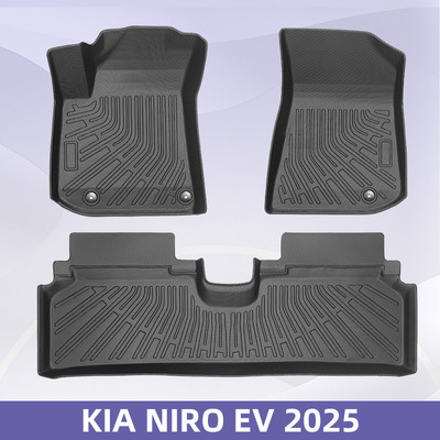 适用于KIA NIRO EV 2025 TPE脚垫3D全天候材质后备箱垫靠背垫