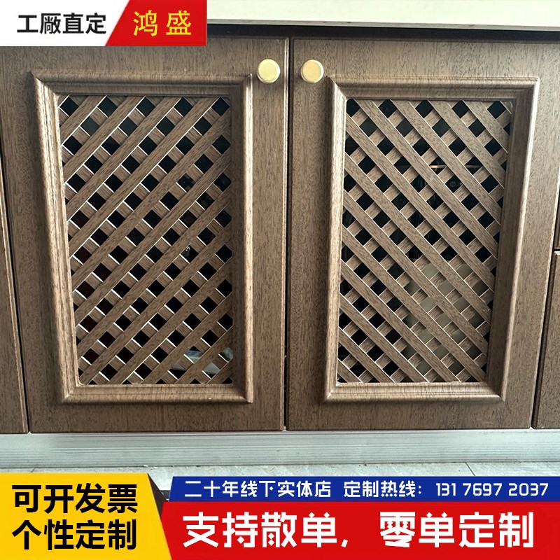 定制柜门吸塑网格门橱柜门鞋柜门异形门法式门山水画全屋定制柜门
