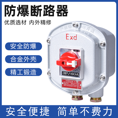 2P/3P防爆断路器 BDZ52-16A/20A/32A/40A/63A一体式防爆空气开关