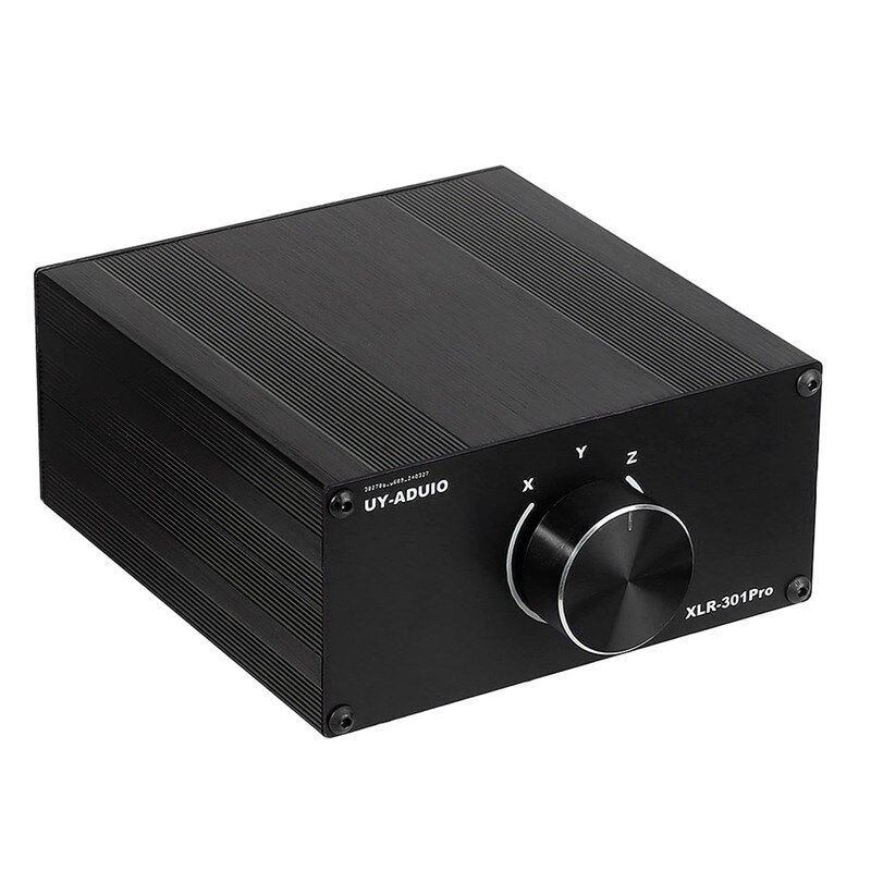 双声道卡侬头XLR平衡音频信号选择切换器信号源或功放选择切换器