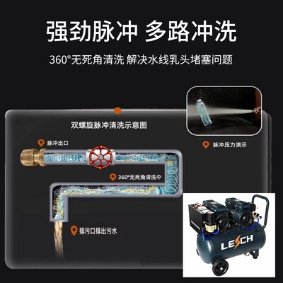 养殖场水管水线清洗机脉冲臭氧消毒清洗器鸡场家禽方管高压清洗机
