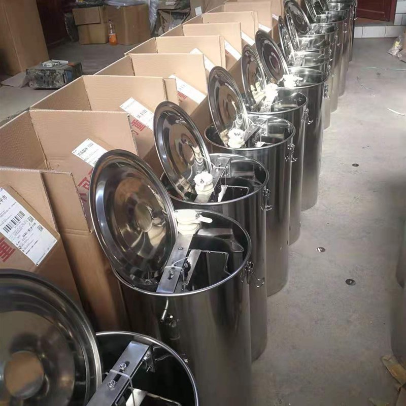 无缝不锈钢中蜂摇蜜机小型家用取蜂蜜分离机养蜂工具分体式甩糖机