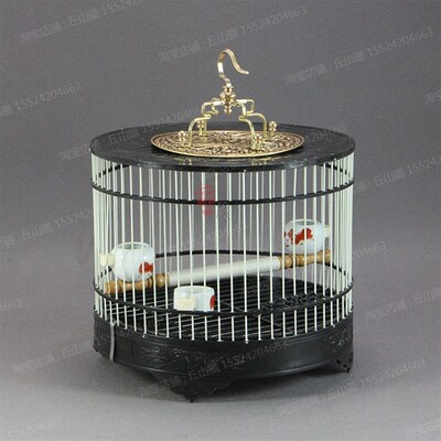 塑钢鸟笼板顶北笼塑料靛颏鸟笼山雀玉鸟绣眼玻璃钢圆笼洗澡笼包邮