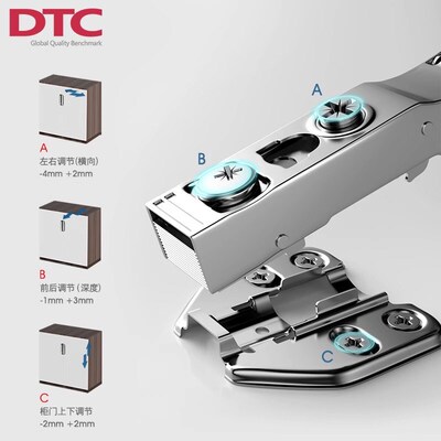 dtc铰链B80C85C80C81二段力固装快装缓冲阻尼铰链合页