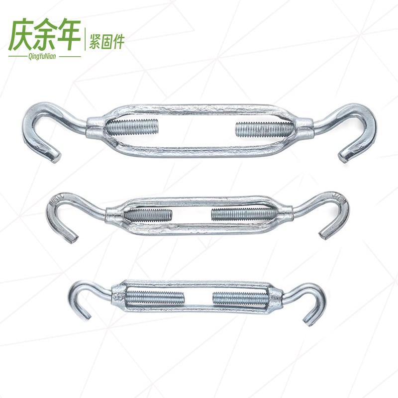 CC型双钩开体花篮螺丝钢丝绳拉紧器镀锌花兰螺栓花蓝张紧收紧线器