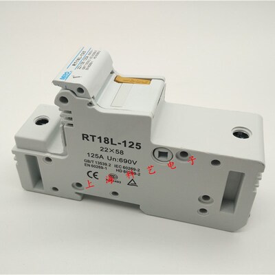 MRO茗熔RT18L-125/1P/极/位690V 125A R017 RO17熔断器底座22*58