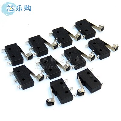 KW11-3Z JL026 5A 250VAC 三脚带柄 带轮 滑轮 小型微动开关 10个