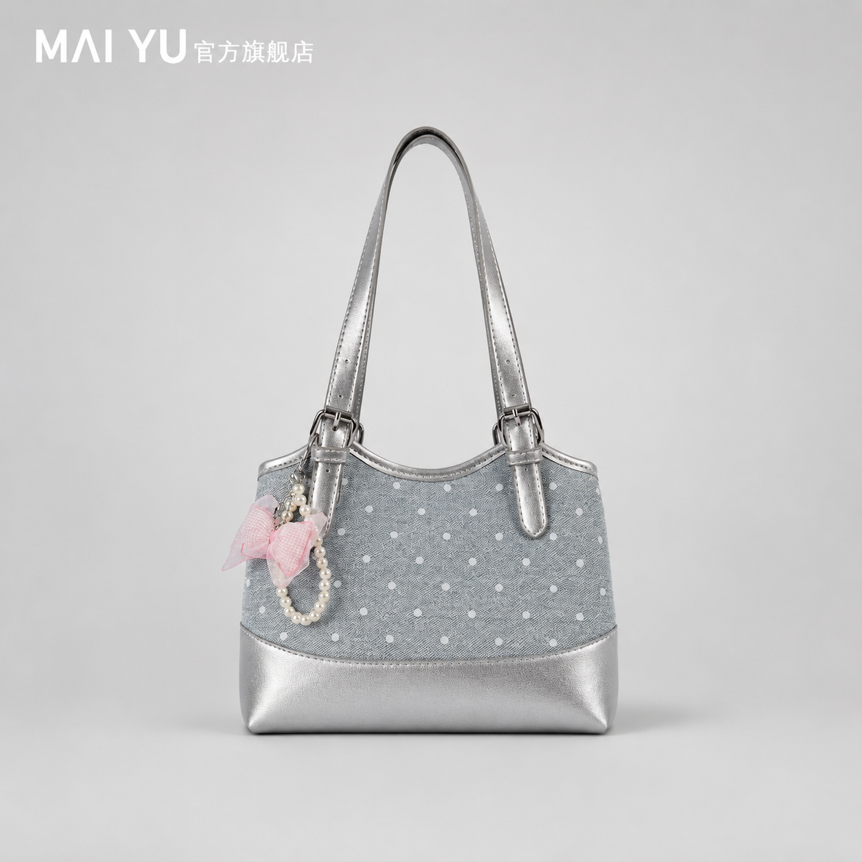 MY小众波点腋下包女款2026新款夏季高级感休闲时尚精致单肩水桶包