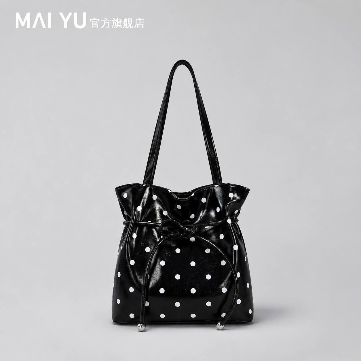 MY波点包包女款2026新款夏季流行时尚精致通勤托特包大容量单肩包