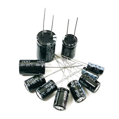 直插电解电容 25V 22uF/33uF/47uF/100uF/220uF/470uF